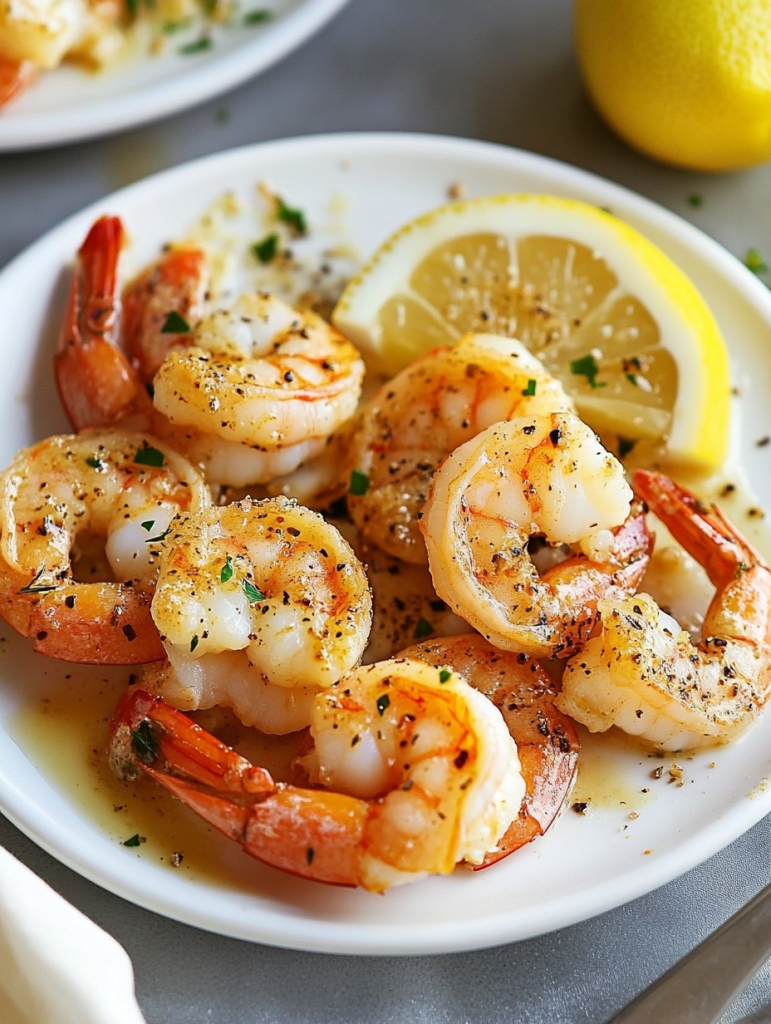 Baked Shrimp in Lemon Butter Sauce Recipe - It's Not About Nutrition