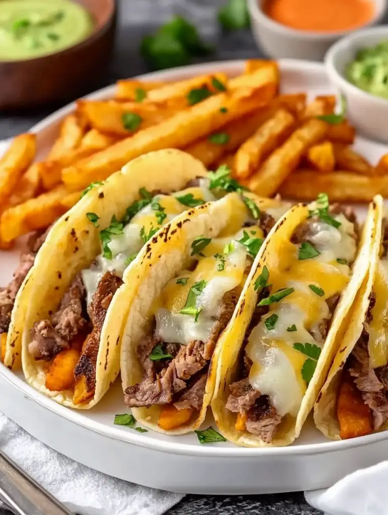Cheese Steak Tacos with Buffalo Fries: A Bold and Flavorful Twist on ...