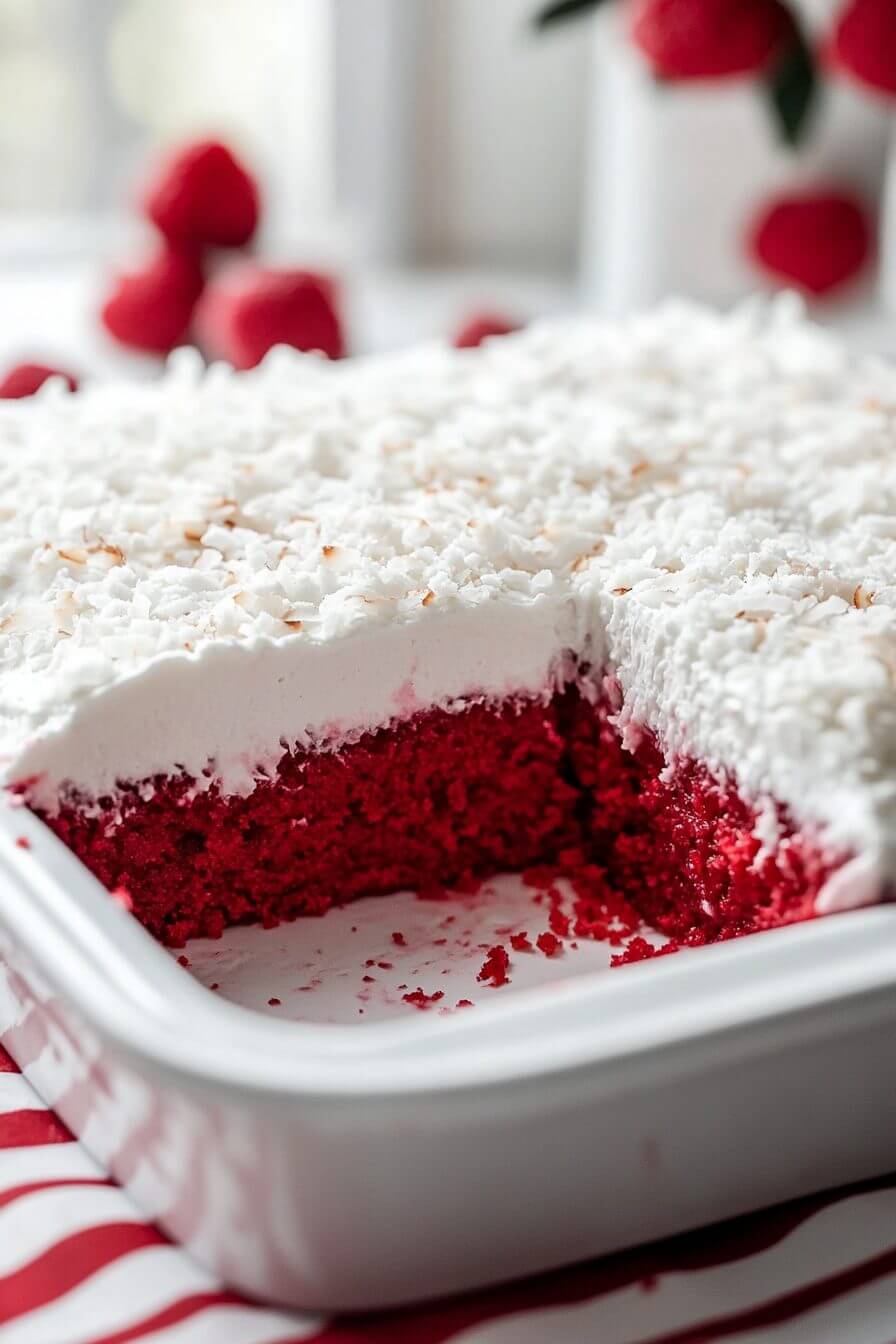 Raspberry Zinger Poke Cake - It's Not About Nutrition