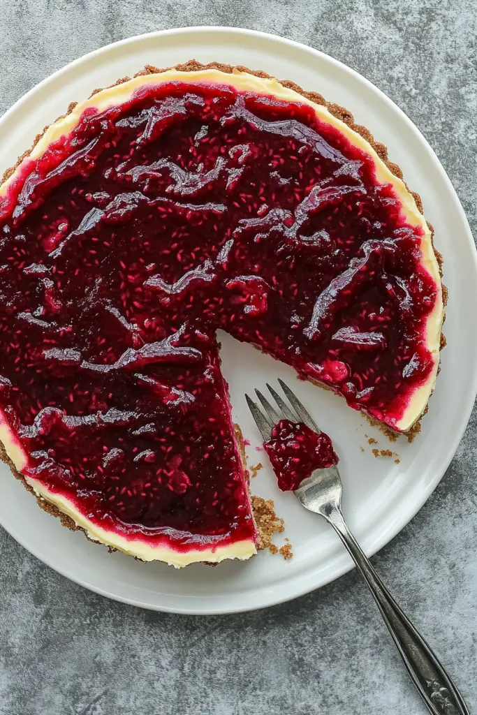 Raspberry Ripple Cheesecake Slice - It's Not About Nutrition