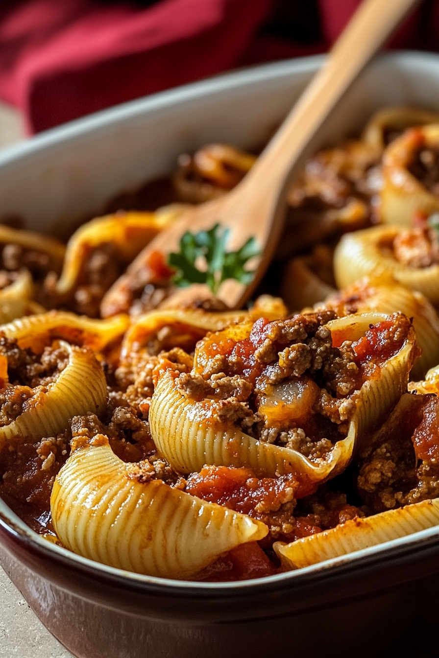 EASY MEXICAN PASTA SHELLS WITH GROUND BEEF - It's Not About Nutrition