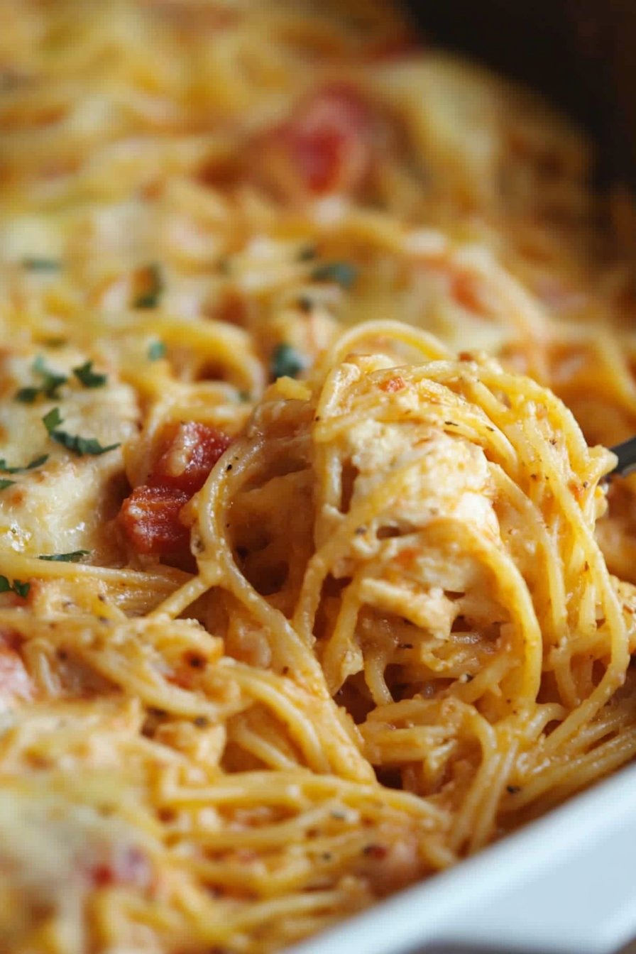 Chicken Spaghetti Casserole - It's Not About Nutrition