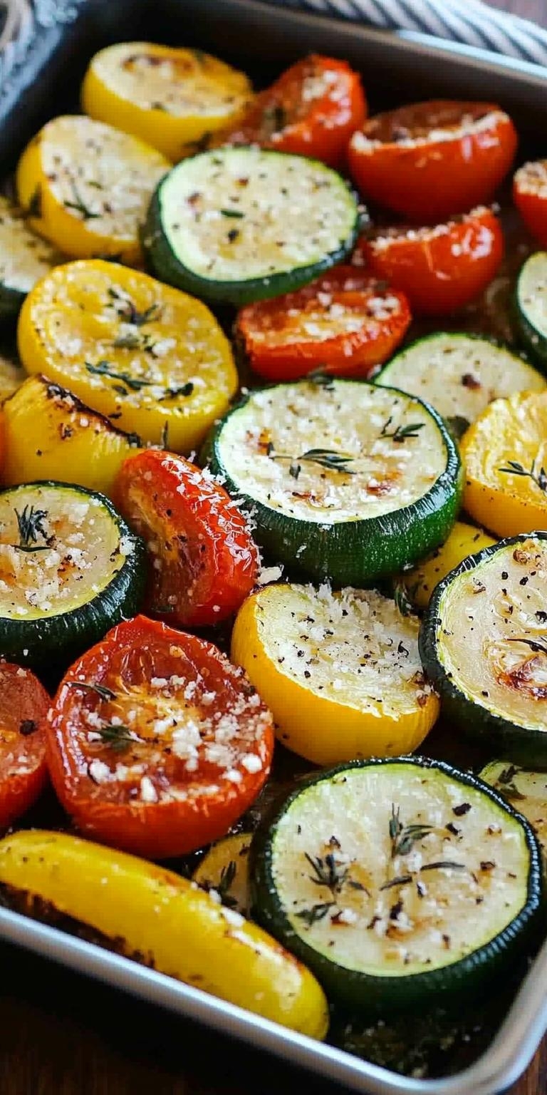 Roasted Garlic-Parmesan Zucchini, Squash, and Tomatoes - It's Not About ...