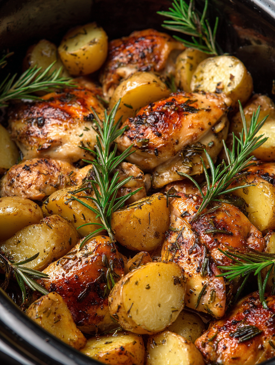 Slow Cooker Herb-Infused Chicken and Potatoes - It's Not About Nutrition