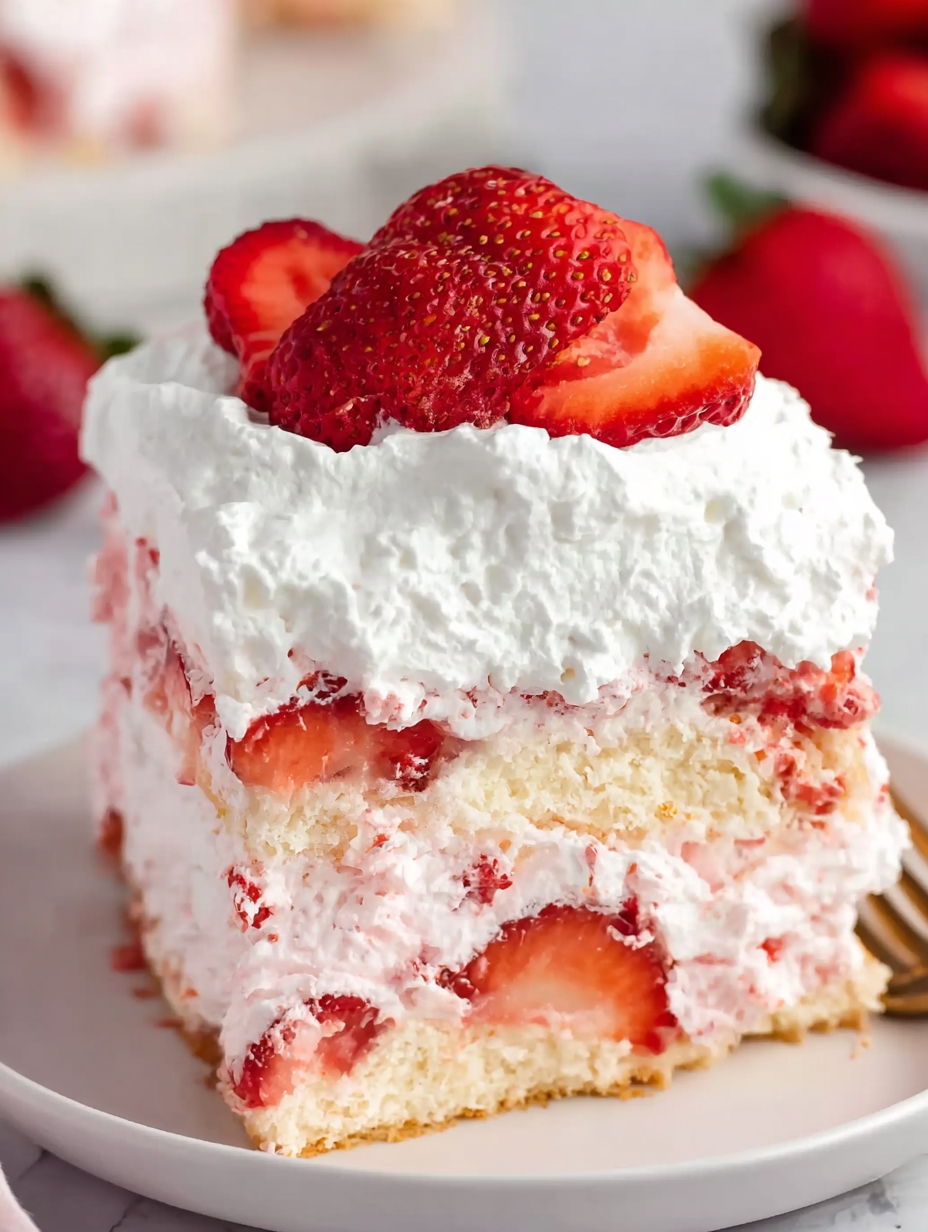 Strawberry Angel Food Cake - It's Not About Nutrition