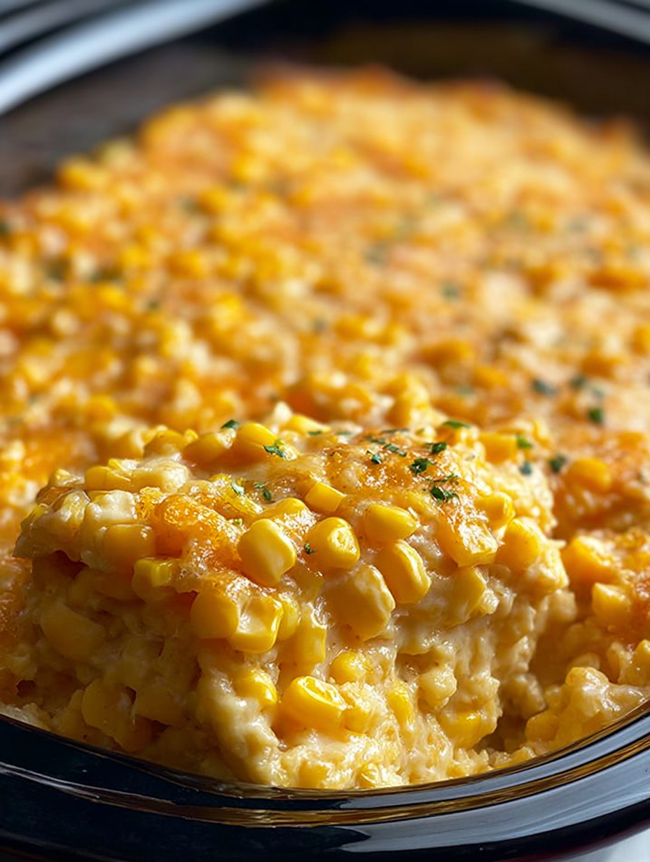 Slow Cooker Cream Cheese Corn Casserole - It's Not About Nutrition