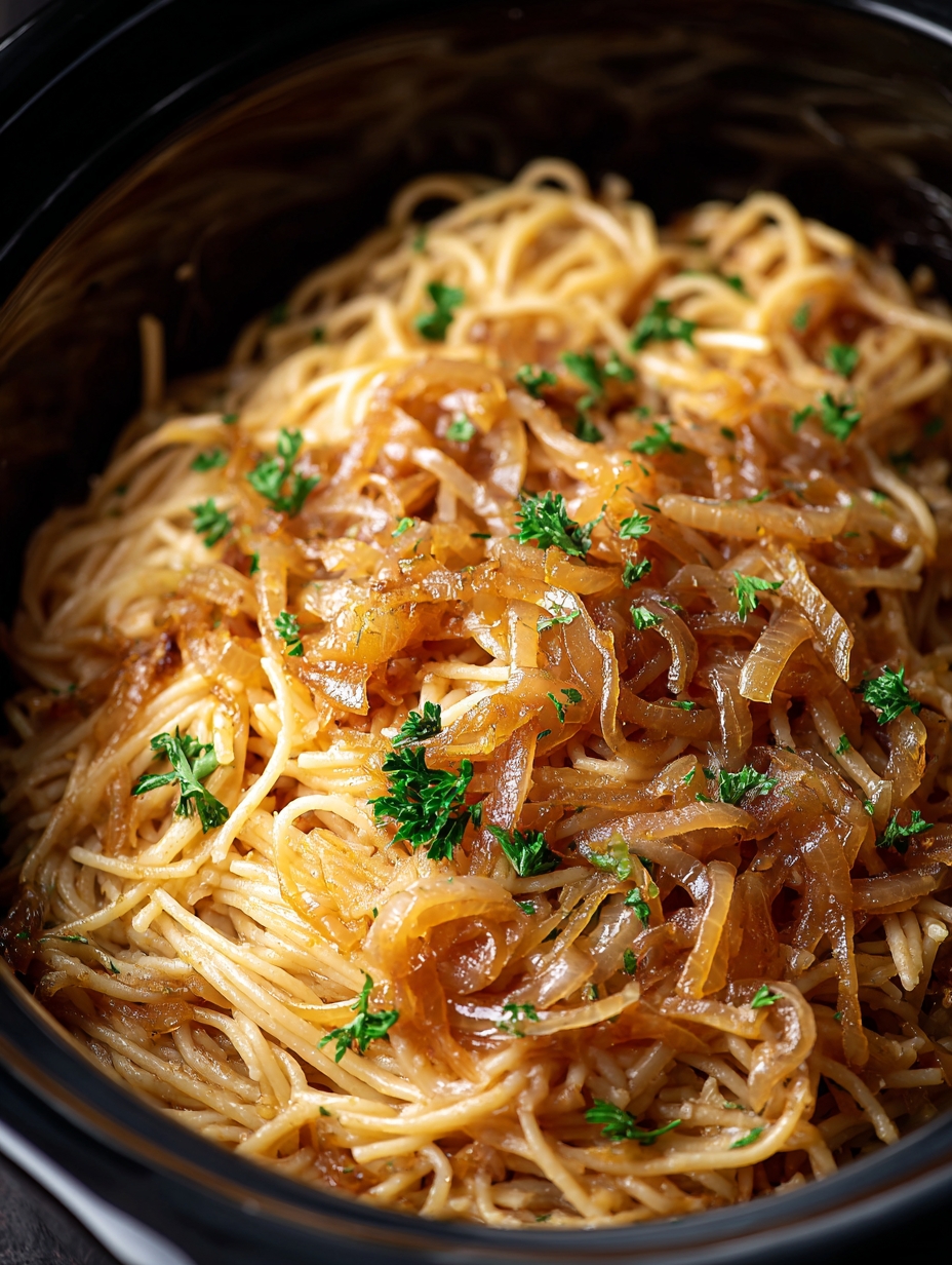 Slow Cooker Caramelized Onions Pasta: My Weeknight Hug in a Bowl - It's ...