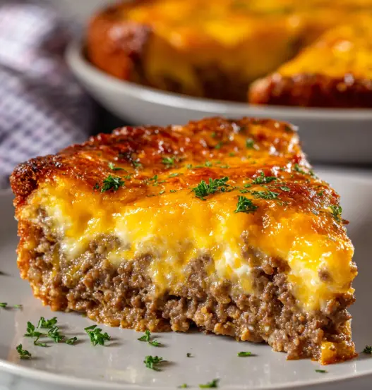 Southern Style Cheeseburger Pie - It's Not About Nutrition