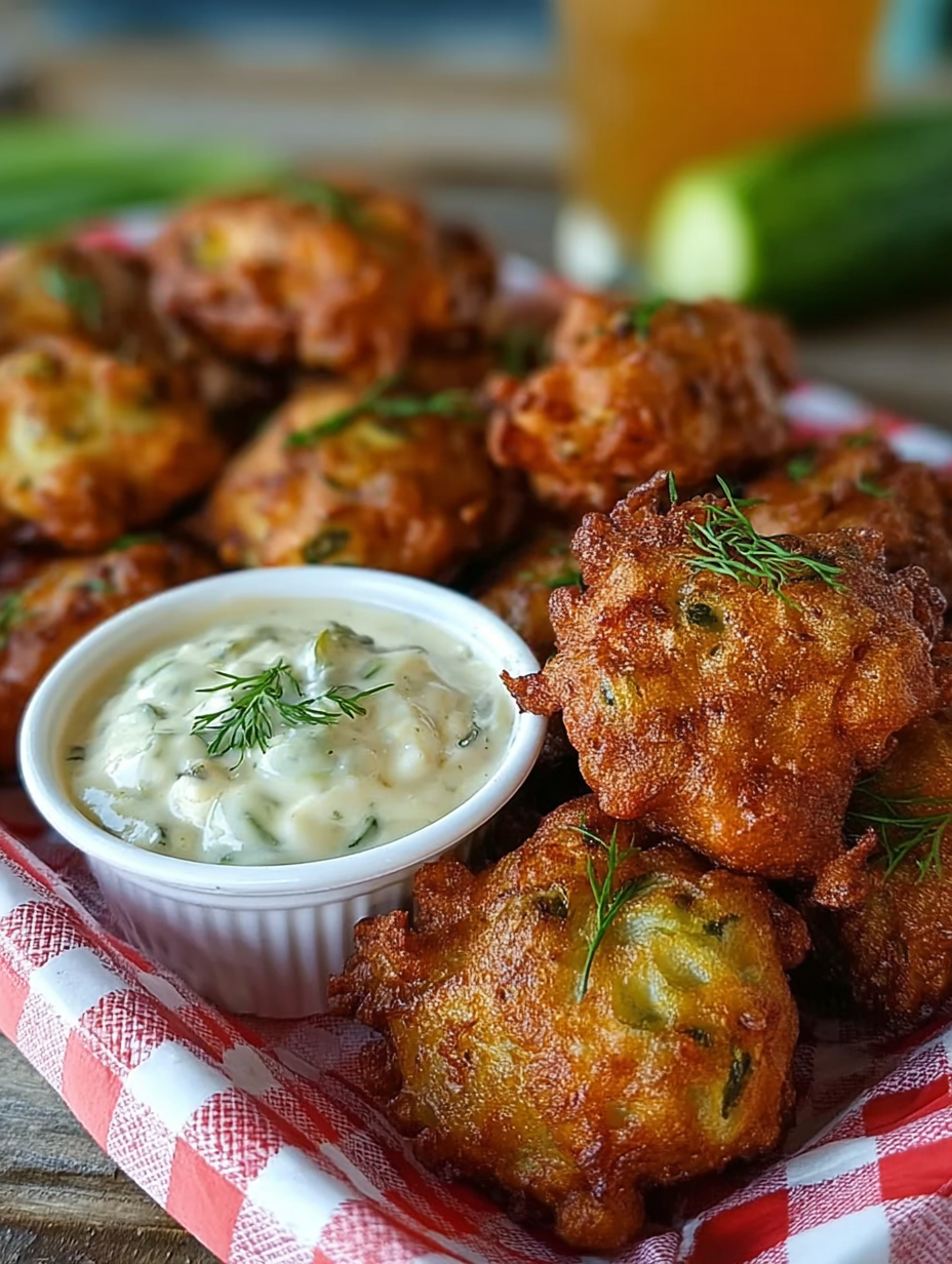 Southern-Style Dill Pickle Chicken Fritters - It's Not About Nutrition