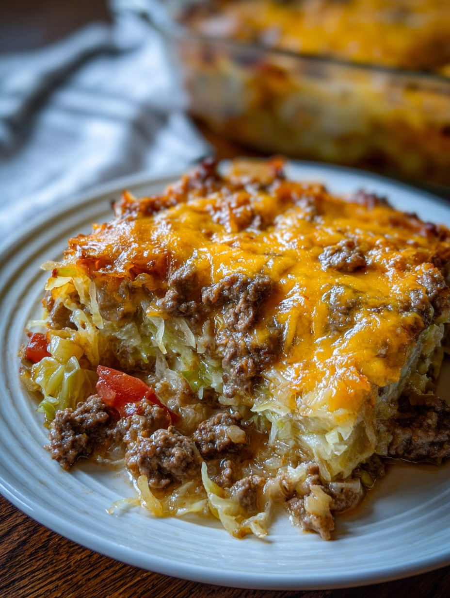 Southern Style Cabbage Beef Bake - It's Not About Nutrition