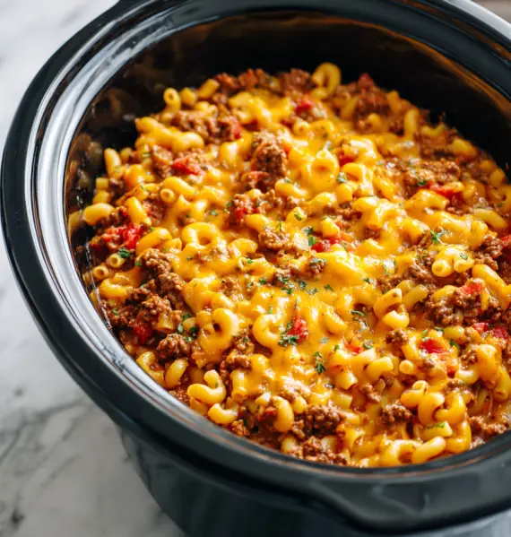 Slow Cooker Cheesy Beef & Macaroni — The Kind of Meal That Feels Like ...