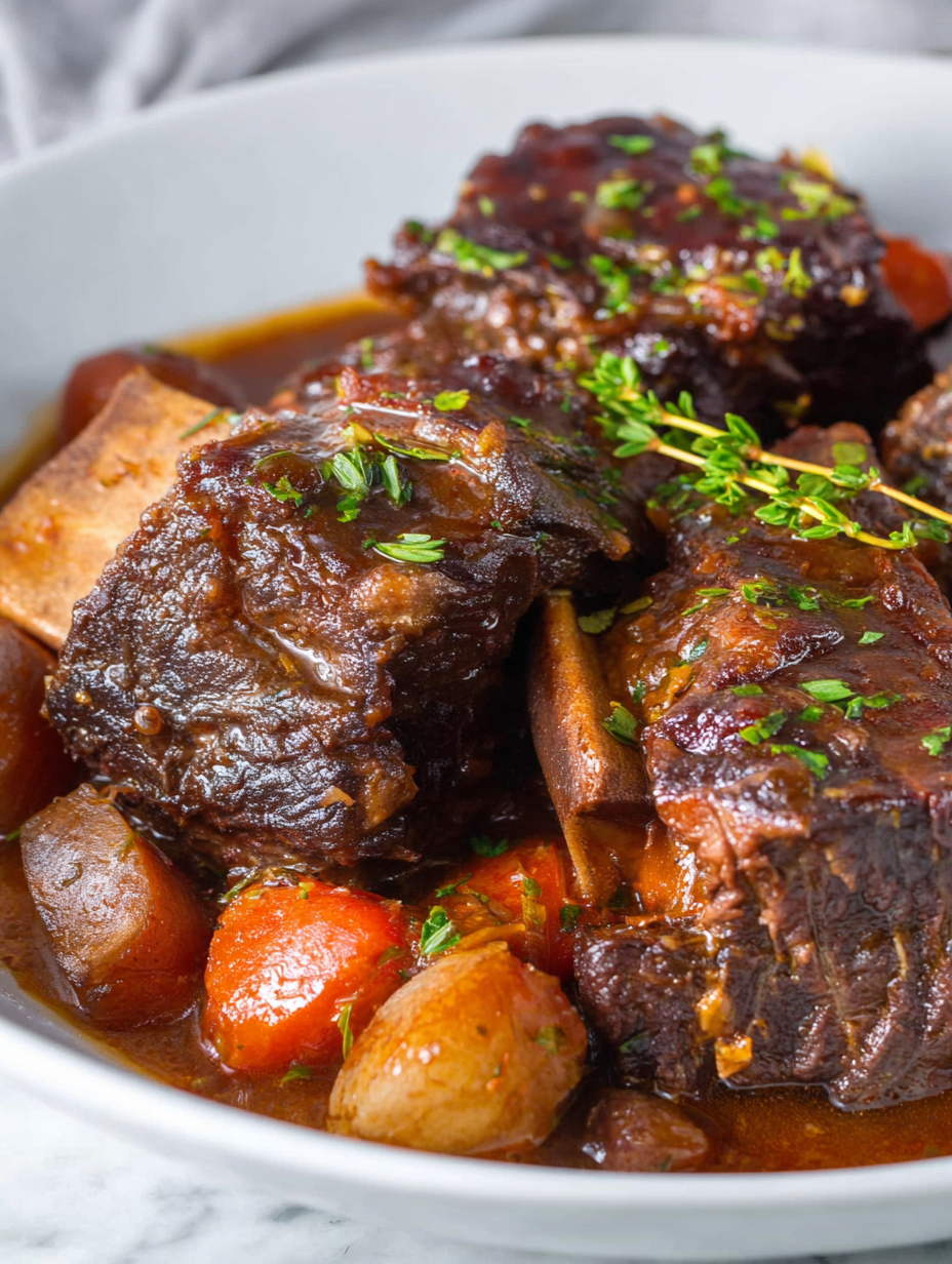 French Braised Short Ribs in Red Wine Sauce - It's Not About Nutrition