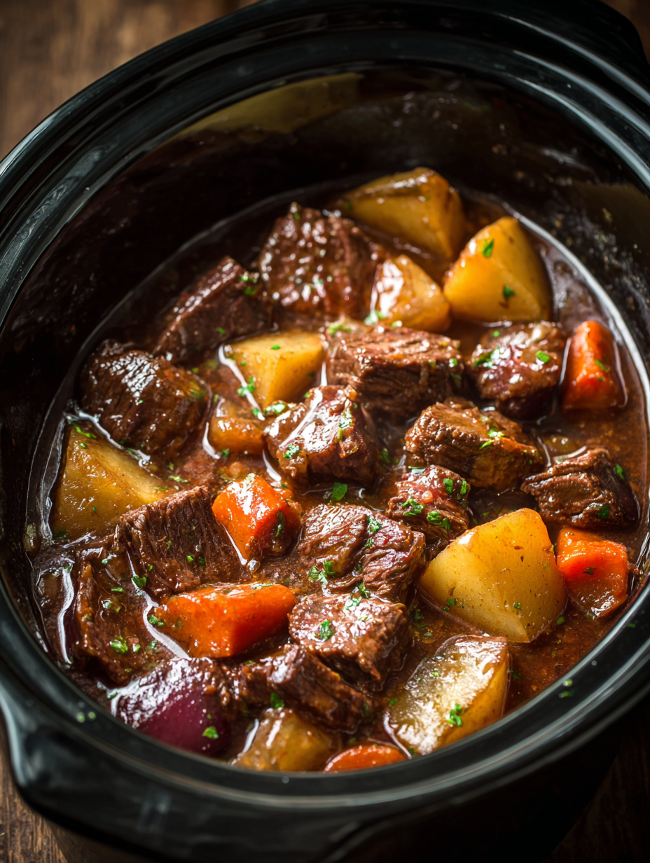Just Throw Cubed Beef in a Slow Cooker with These 3 Simple Ingredients ...