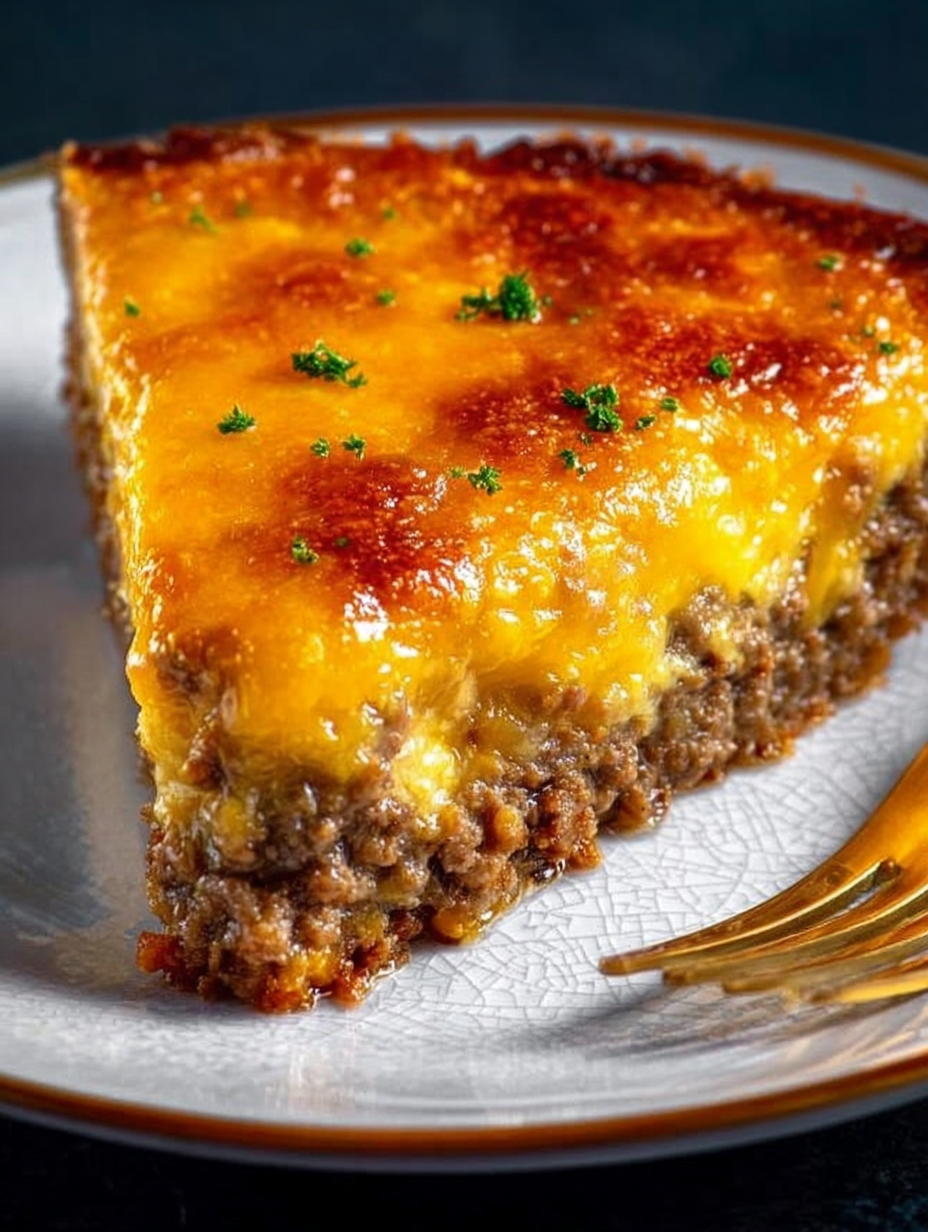 Southern Style Cheeseburger Pie - It's Not About Nutrition