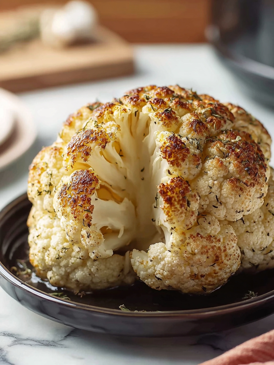 Slow Cooker Whole Cauliflower - It's Not About Nutrition
