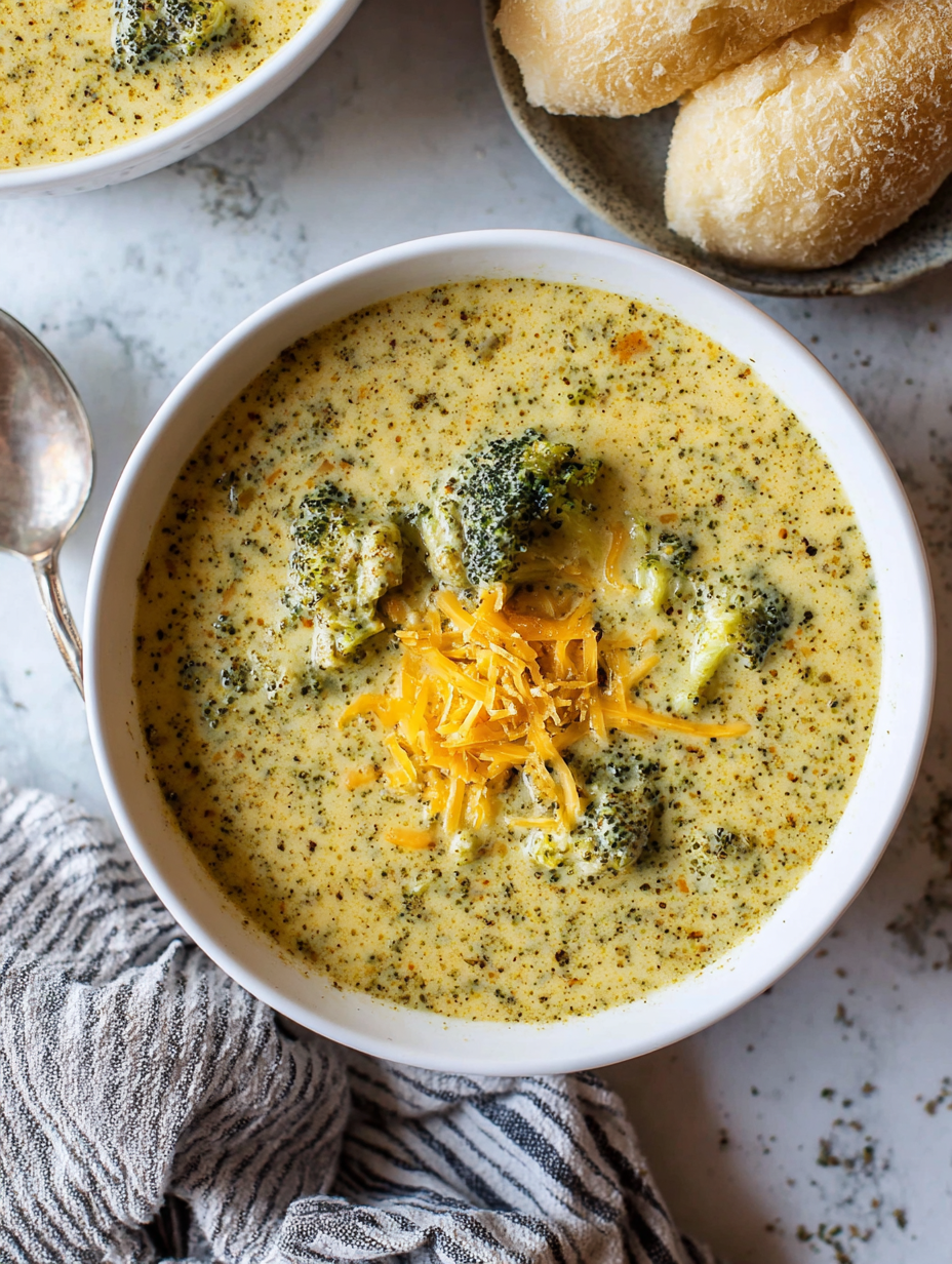 Slow Cooker Cheesy Broccoli Soup - It's Not About Nutrition