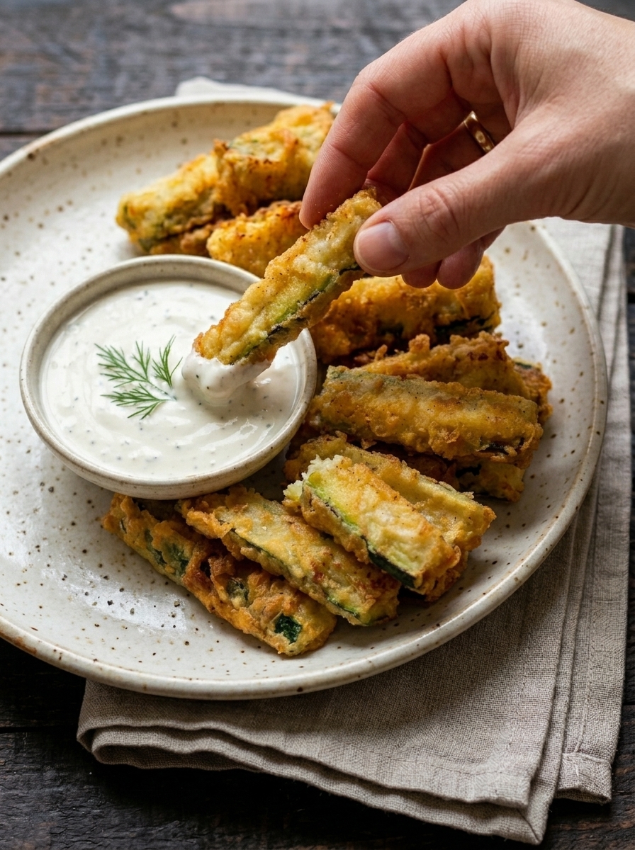 fried zucchini - It's Not About Nutrition