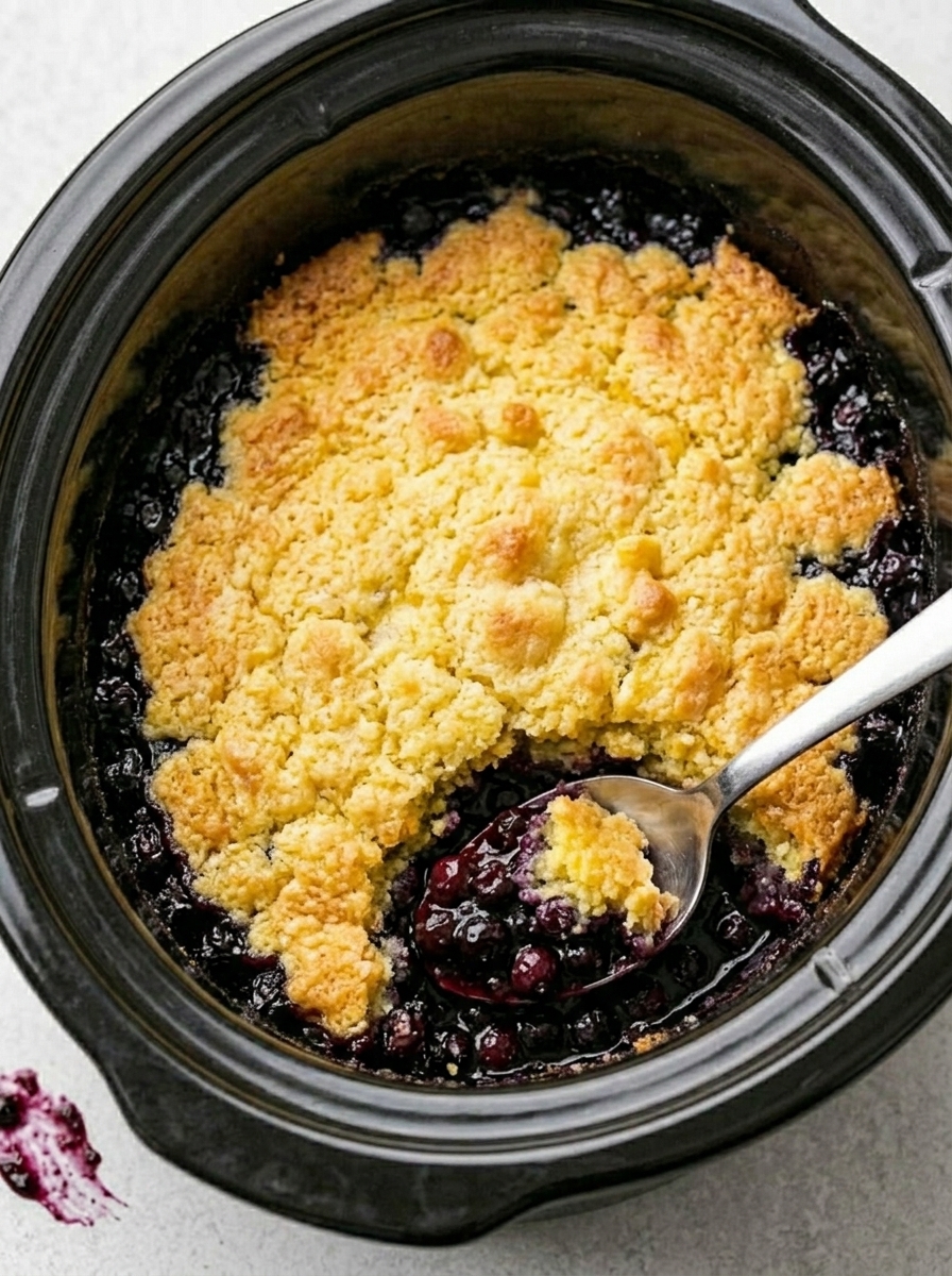 Slow Cooker 4-Ingredient Lemon Blueberry Dump Cake - It's Not About ...