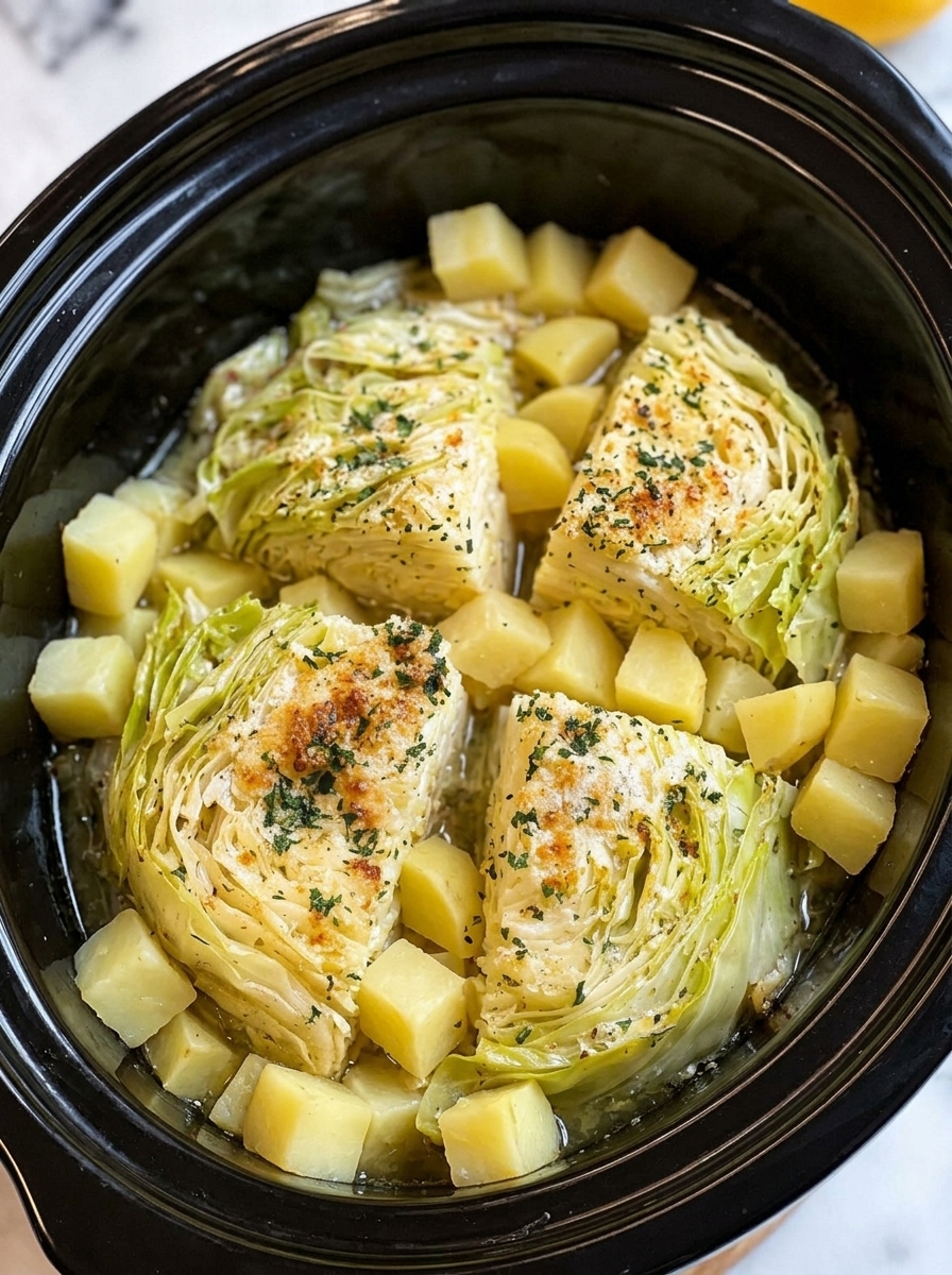 Slow Cooker 4-Ingredient Cabbage and Potatoes - It's Not About Nutrition