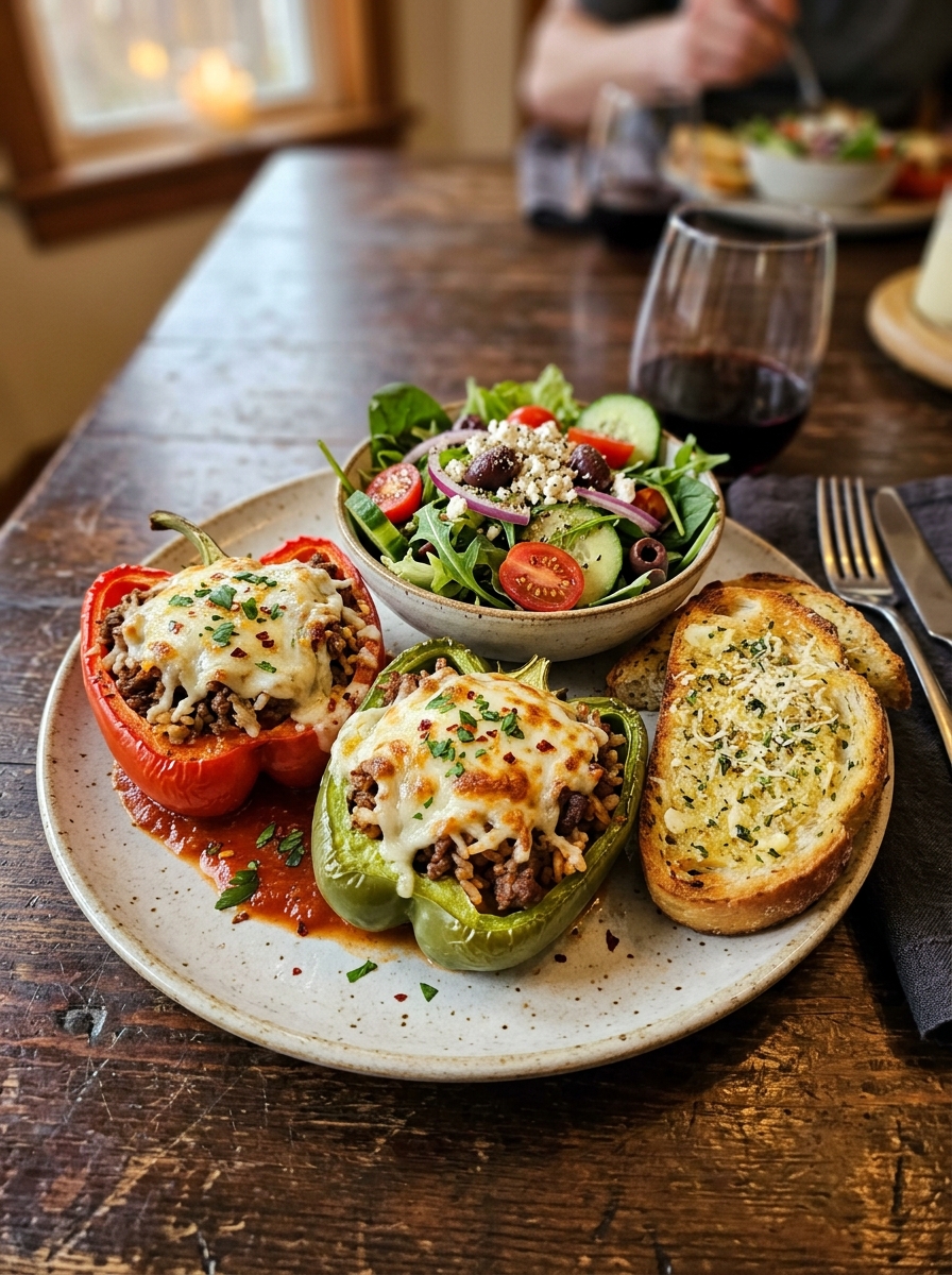 5-Ingredient Slow Cooker Stuffed Peppers - It's Not About Nutrition
